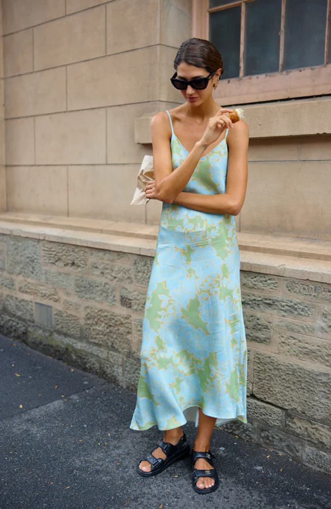 Rou Slip Dress - Ocean Bloom by Kinney The Label – Harlow North