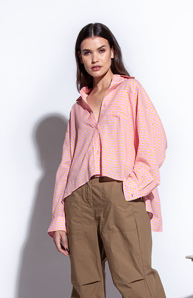 Samba Dots Blouse - Rose/Yellow by Funky Staff – Harlow North