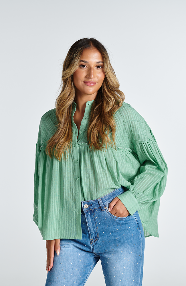 Beauvais Top - Green by Aalia – Harlow North