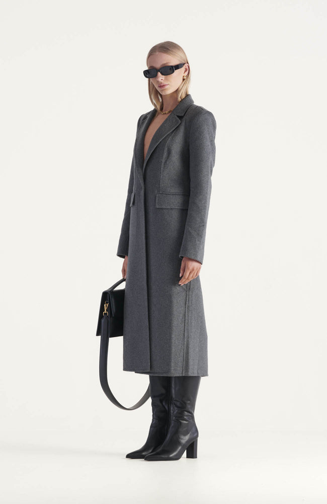Alba Coat - Dark Grey Marle by Elka Collective – Harlow North